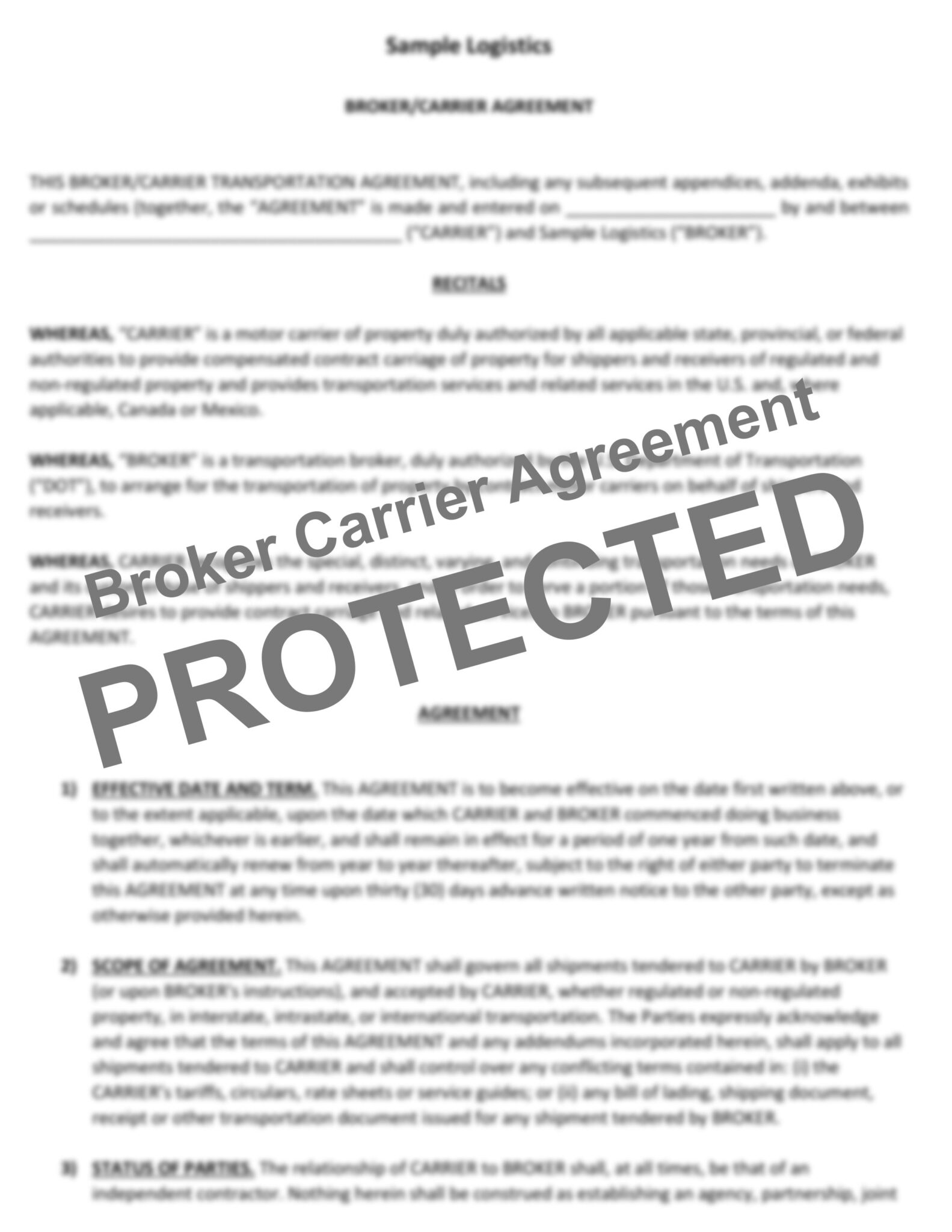 Carrier Packet Template | Johnny Menke